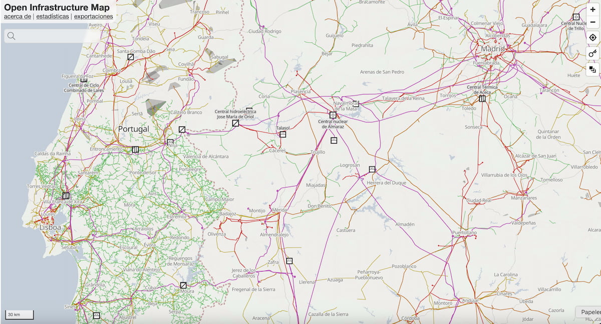 Un mapa de infraestructuras abiertas, editable al estilo de ...
