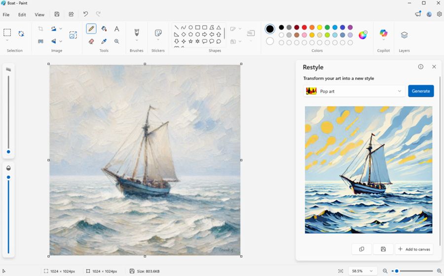 Así es Restyle, la nueva función de IA que llega a Paint para que dejes ...